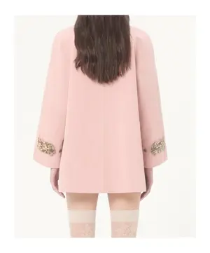 Valentino Garavani Floral Pocket Denim Peacoat