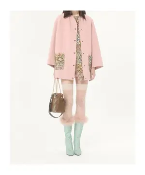 Valentino Garavani Floral Pocket Denim Peacoat