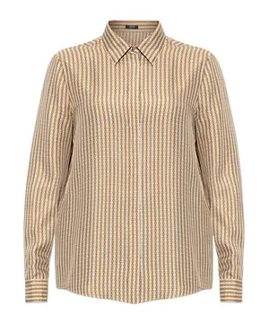 Versace Chain Print Long-sleeved Shirt - Beige