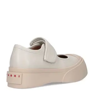 Marni Mary Jane Round-toe Sneakers With Platform Sole - Nude