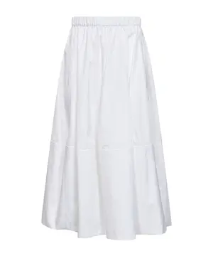 Co Tiered Gathered Midi Skirt