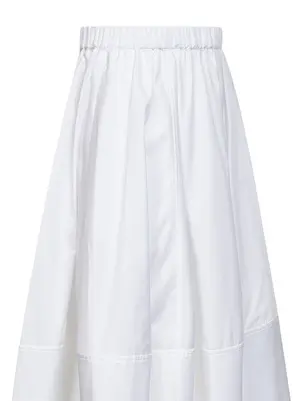 Co Tiered Gathered Midi Skirt