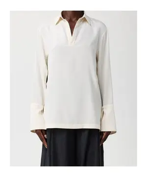 Max Mara Dover V-neck Long-sleeved Top - White