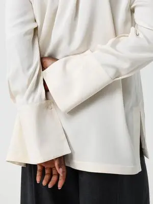 Max Mara Dover V-neck Long-sleeved Top - White
