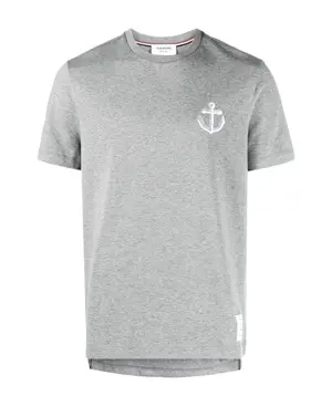 Thom Browne Anchor Embroidered Crewneck T-shirt