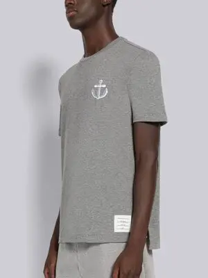 Thom Browne Anchor Embroidered Crewneck T-shirt