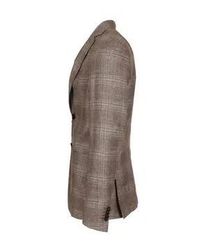 Zegna Checked Single-breasted Jacket - Brown