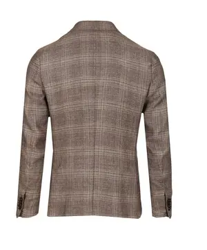 Zegna Checked Single-breasted Jacket - Brown