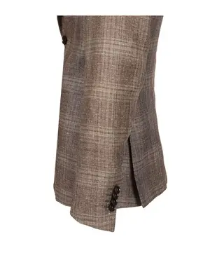 Zegna Checked Single-breasted Jacket - Brown