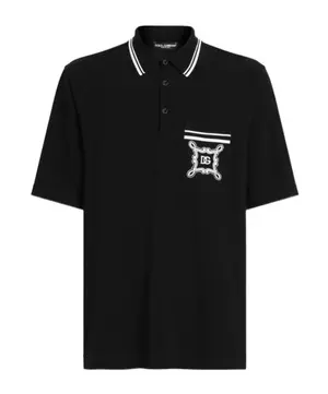 Dolce & Gabbana Dolce Gabbana Logo Embroidered Polo Shirt