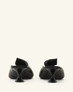 LANVIN Pointed Toe Heeled Mules With Bow Detailing