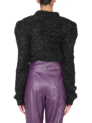 Alberta Ferretti Long Sleeve Metallic Sweater