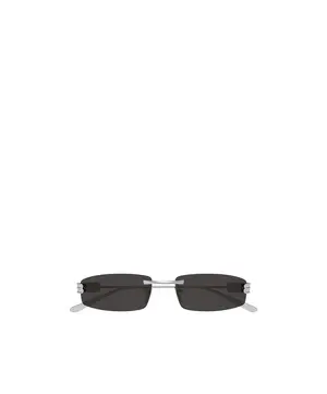 Balenciaga Rectangle Frame Rimless Sunglasses - Black