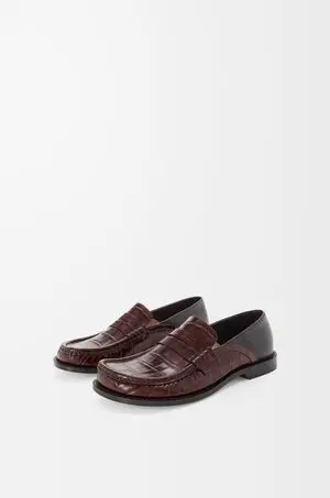 Loewe Campo Flap Back Loafers - Black