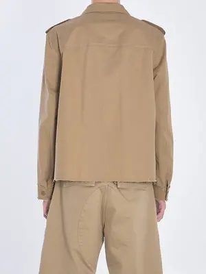 Celine Saharienne Jacket In Cotton Linen
