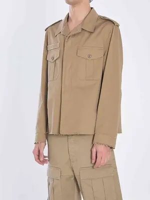 Celine Saharienne Jacket In Cotton Linen