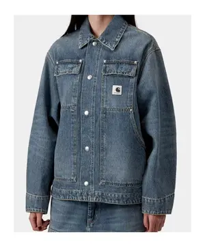 Carhartt Work In Progress Logo-patch Denim Jacket - Blue