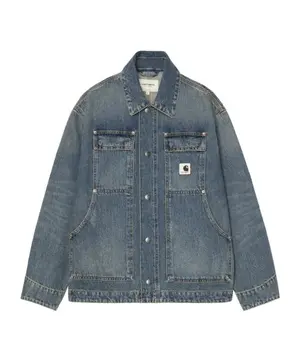 Carhartt Work In Progress Logo-patch Denim Jacket - Blue
