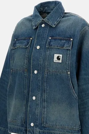 Carhartt Work In Progress Logo-patch Denim Jacket - Blue