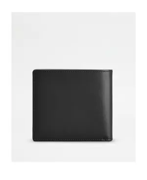 TOD'S Calfskin Bifold Wallet - Black