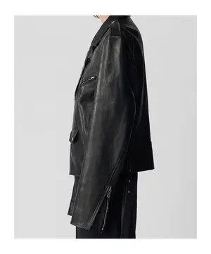 ANN DEMEULEMEESTER Anu" Asymmetrical Leather Biker Jacket