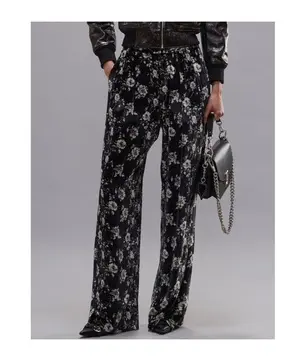 R13 Floral Printed Wide-leg Trousers