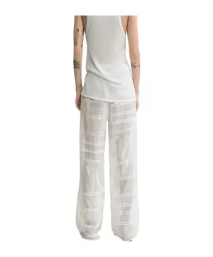 TOTEME Straight Wide-leg Trousers - White