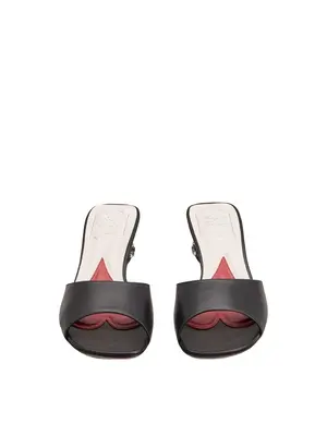 ROGER VIVIER Embellished Leather Mules
