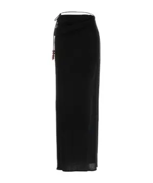 Magda Butrym Belted Draped Long Skirt