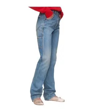 MAISON MARGIELA Vintage Effect Straight Leg Jeans
