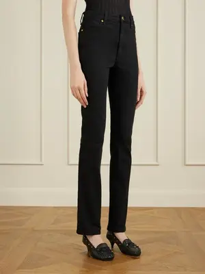 Khaite Daria High-waisted Slim-fit Jeans - Black