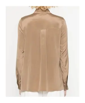 Max Mara Lapel Long Sleeve Shirt - Brown