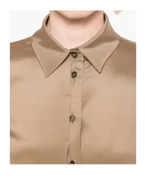 Max Mara Lapel Long Sleeve Shirt - Brown