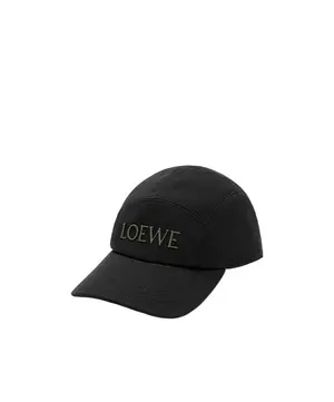 Loewe Camp Cap In Cotton - Black