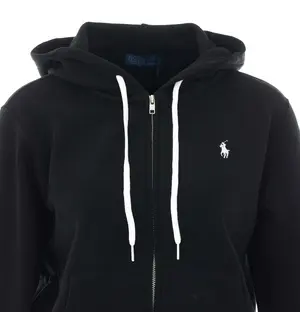 Polo Ralph Lauren Zip-up Hoodie With Embroidered Pony - Black