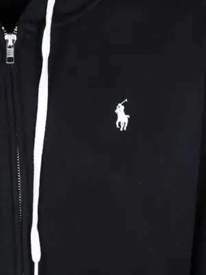Polo Ralph Lauren Zip-up Hoodie With Embroidered Pony - Black