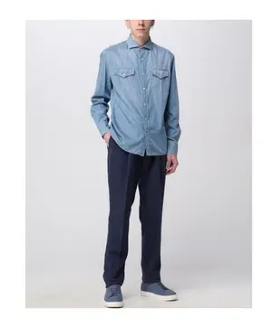 Brunello Cucinelli Long-sleeved Denim Shirt