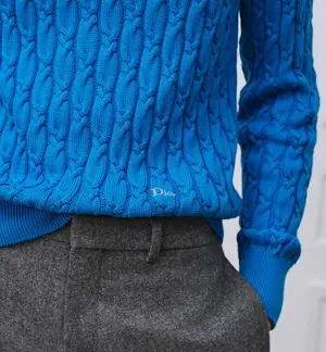 Dior Cable Knit Sweater - Blue