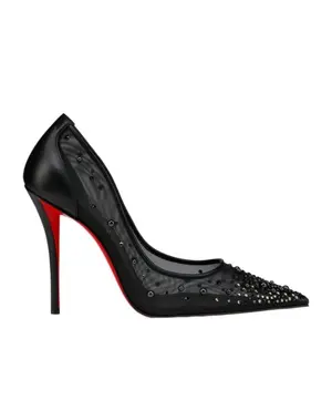 CHRISTIAN LOUBOUTIN Miss Z Degrastrass Heeled Pumps - Black
