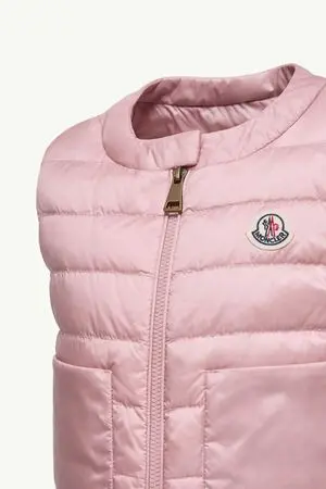 Moncler Latife Quilted Vest With Ruffled Hem