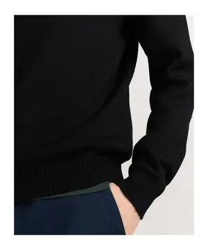 Dior Ribbon Logo Crew Neck Sweater - Black