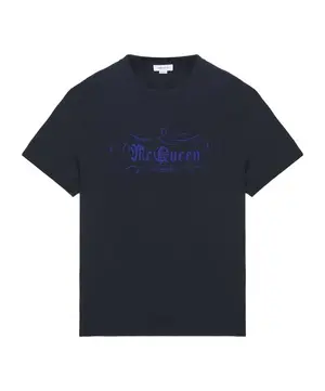 Alexander McQueen Script Printed Crewneck T-shirt