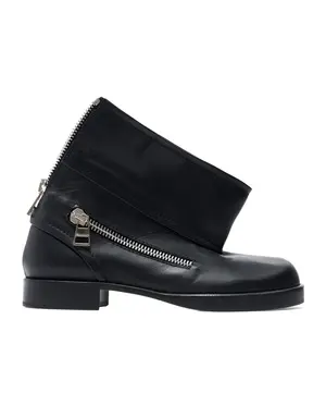 J.W.ANDERSON Biker Leather Ankle Boots - Black