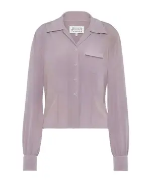 MAISON MARGIELA Maison Margiela Long-Sleeved Silk Crepe De Chine Shirt