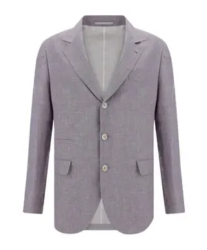 Brunello Cucinelli Single-breasted Blazer - Gray
