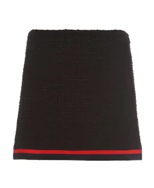 Miu Miu Tweed Mini Skirt With Stripe Detail