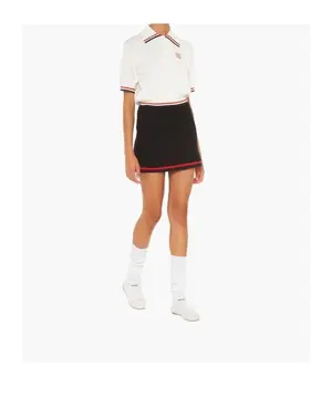 Miu Miu Tweed Mini Skirt With Stripe Detail