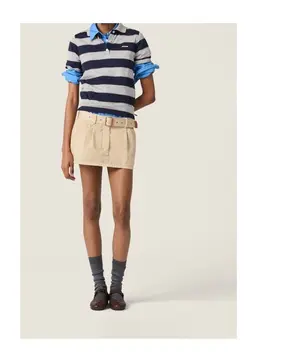 Miu Miu Belted Mini Skirt