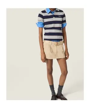 Miu Miu Belted Mini Skirt