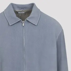 Brunello Cucinelli Leather Bomber Jacket - Blue
